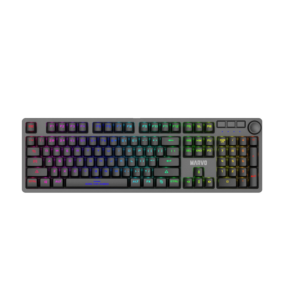 MARVO Scorpion KG954 Mechanical Keyboard USB Type-C - Rainbow LED ...