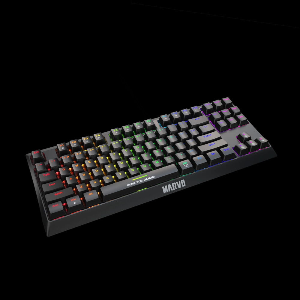 MARVO Scorpion KG953 TKL RGB Mechanical Keyboard USB Type-C - Rainbow ...
